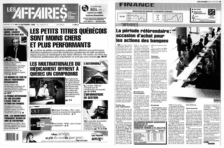«Les Affaires» et le référendum de 1995: chronique d’une communauté ...