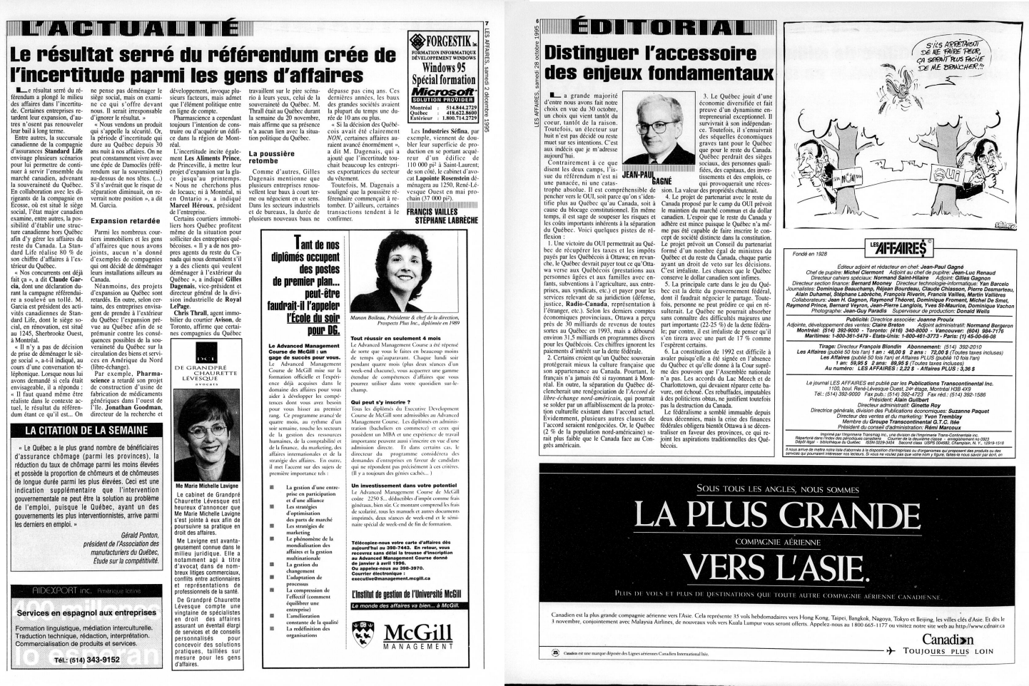 «Les Affaires» et le référendum de 1995: chronique d’une communauté ...