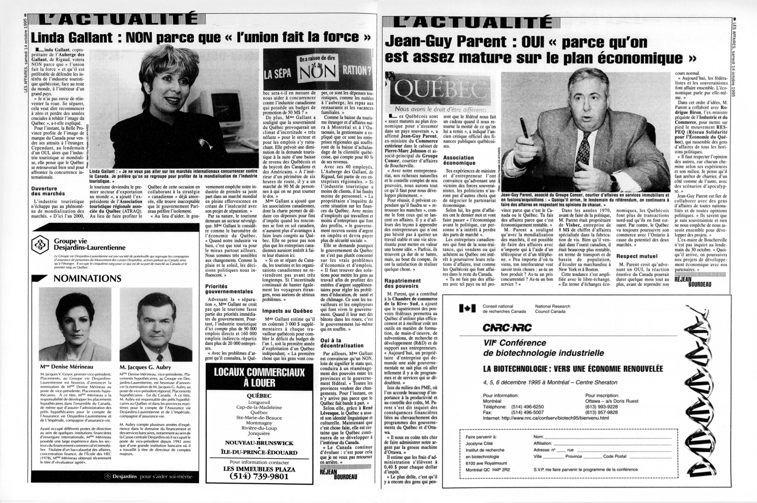 «Les Affaires» et le référendum de 1995: chronique d’une communauté ...